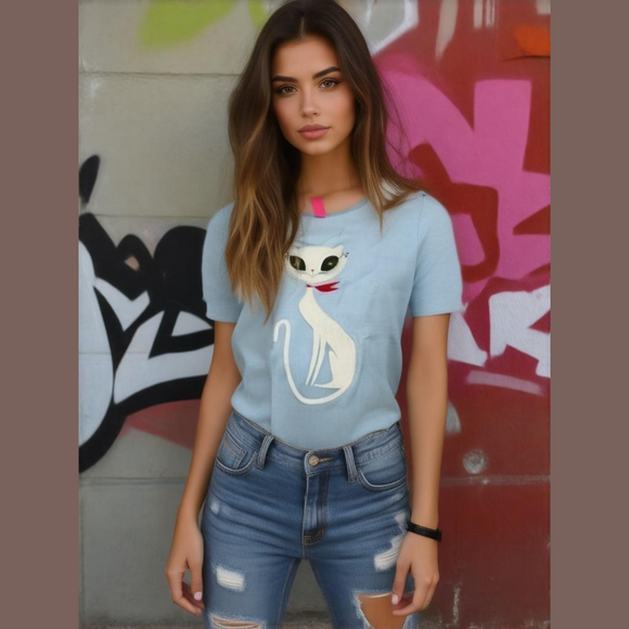 Mighty Fine | Tops | Vintage French Kitty By Mighty Fine Womens Top ...